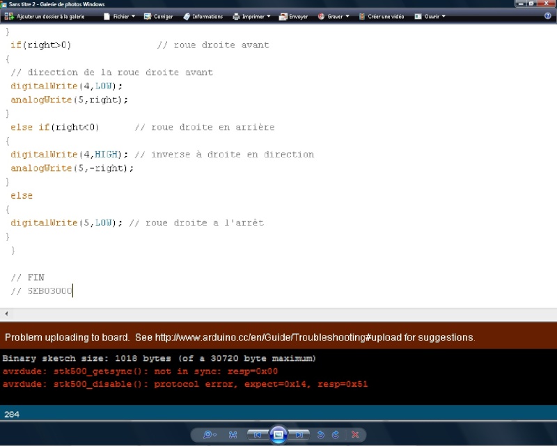 Message Derreur Du Compilateur Arduino Programmation Robot Maker 